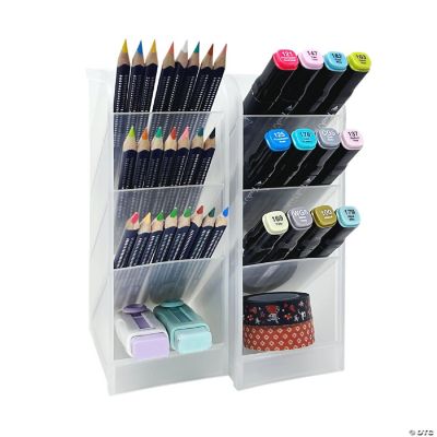 Wrapables Large Pen Organizer with 4 Compartments Desk Storage ...
