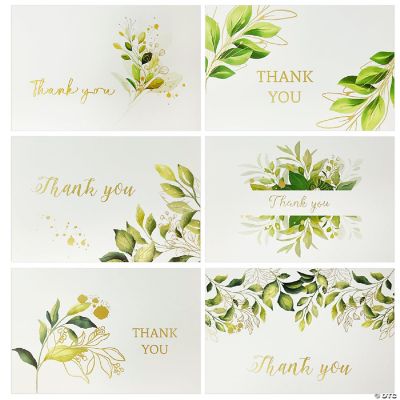 Wrapables Blank Thank You Cards with Envelopes (Set of 4), Elegant ...