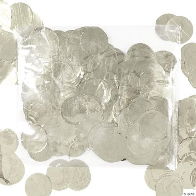 Wrapables Metallic Silver Mylar Round Tissue Paper Confetti 1" Circle ...
