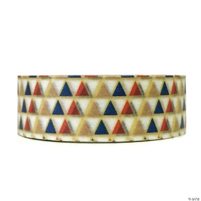 Wrapables Decorative Washi Masking Tape, Warm Triangles | Oriental Trading