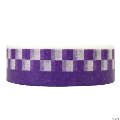 Wrapables Decorative Washi Masking Tape, Purple Tiles | Oriental Trading