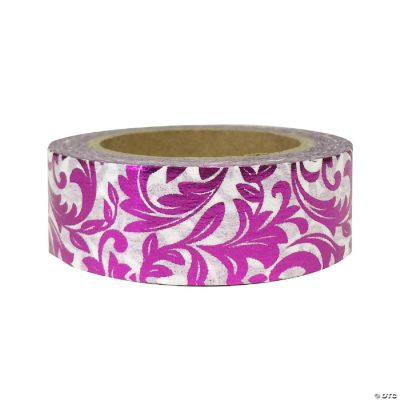 Wrapables Washi Tapes Decorative Masking Tapes, Damask Shiny Purple ...