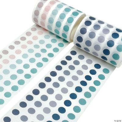 Wrapables Colorful Dots Washi Masking Tape, Round Circle Stickers 6M ...