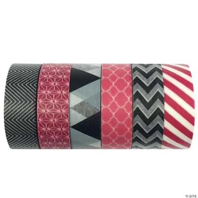 Wrapables Washi Tapes Decorative Masking Tapes, Set of 6, AD62