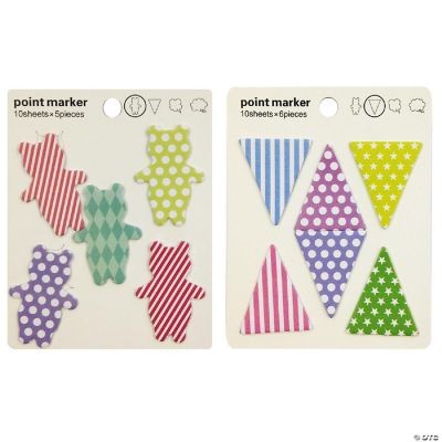 Wrapables Dancing Bears, Groovy Triangles Sticky Notes, Set of 2 ...