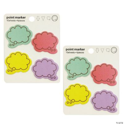 Wrapables Colorful Thinking Bubble Sticky Notes, Set of 2 | Oriental ...
