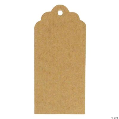 Wrapables Scalloped Gift Tags/Kraft Hang Tags with Free Cut Strings ...