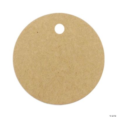 Wrapables Circle Gift Tags/Kraft Hang Tags with Free Cut Strings ...