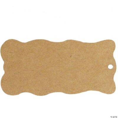 Wrapables Wavy Gift Tags/Kraft Hang Tags with Free Cut Strings, (100pcs ...