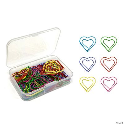 Wrapables Paper Clips (Set of 50), Hearts | Oriental Trading