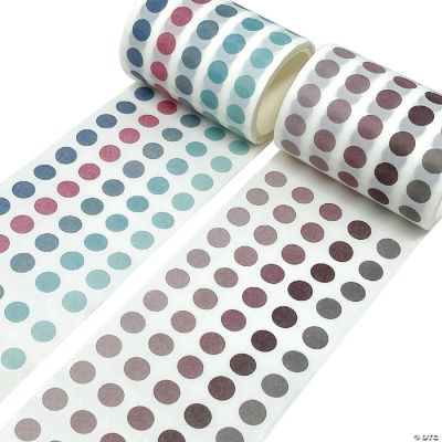 Wrapables Colorful Dots Washi Masking Tape, Round Circle Stickers 6M ...