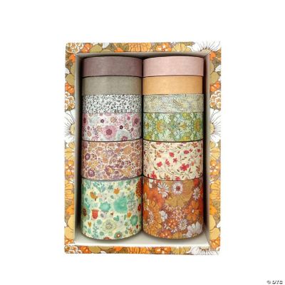 Wrapables Decorative Washi Tape Box Set (12 Rolls), Floral | Oriental ...