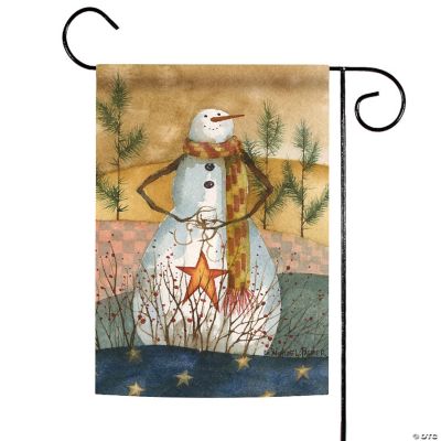 Toland Home Garden 12.5" x 18" Americana Snowman Garden Flag