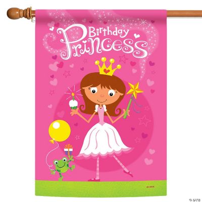 Toland Home Garden 28" x 40" Pink Princess House Flag