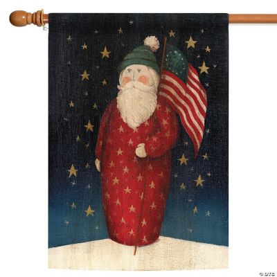 Toland Home Garden 28" x 40" Flag Waving Santa House Flag