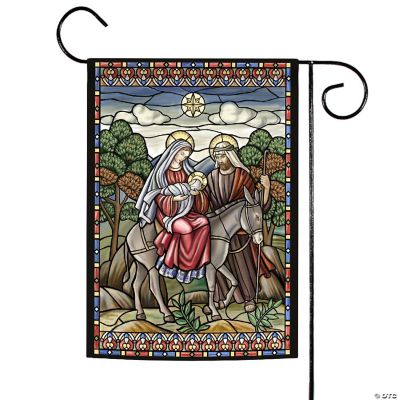 Toland Home Garden 12.5" x 18" Stained Glass Nativity Garden Flag