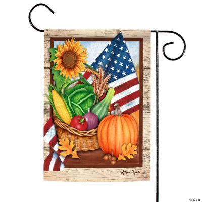 Toland Home Garden 12.5" x 18" American Harvest Garden Flag