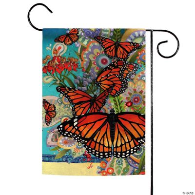 Toland Home Garden 12.5" x 18" Monarch Madness Garden Flag