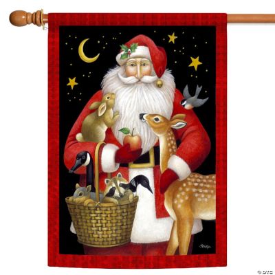Toland Home Garden 28" x 40" Santa's Friends House Flag