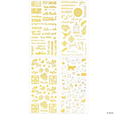 Wrapables Decorative Transparent Clear Film Stickers, Resin Stickers (4 ...