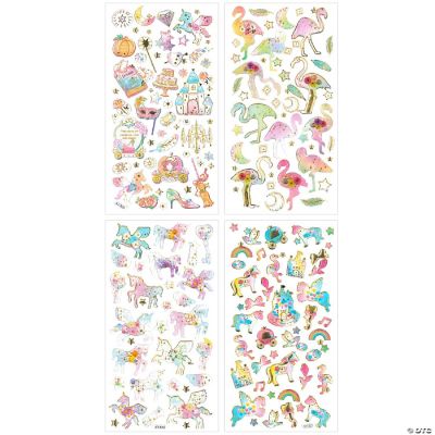 Wrapables 3D Epoxy Scrapbooking Decal Stickers (4 Sheets), Unicorns ...