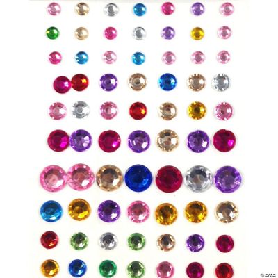 Wrapables 91 Pieces Crystal Diamond Sticker Adhesive Rhinestones 4/6/8 ...