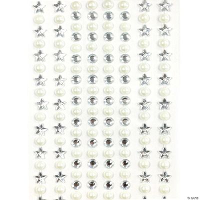 Wrapables 164 pieces Crystal Star and Pearl Stickers Adhesive ...