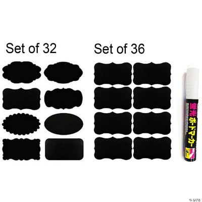 Wrapables Chalkboard Labels / Chalkboard Stickers with White Liquid ...