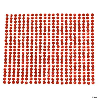 Wrapables 4mm Crystal Diamond Sticker Adhesive Rhinestone, 1000pcs (Red)
