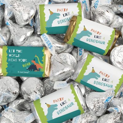 124 Pcs Dinosaur Kid's Birthday Candy Party Favors Wrapped Hershey's ...