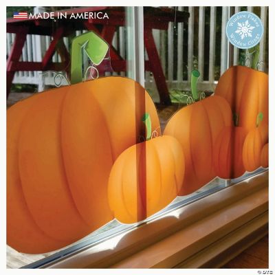 WINDOW FLAKES THANKSGIVING PUMPKIN WINDOW CLING BORDER DECAL DECORATION ...