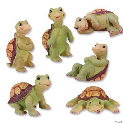 Turtles Posing Set of 6 Figurines 3 Inch Sea Life Animal Collectible ...