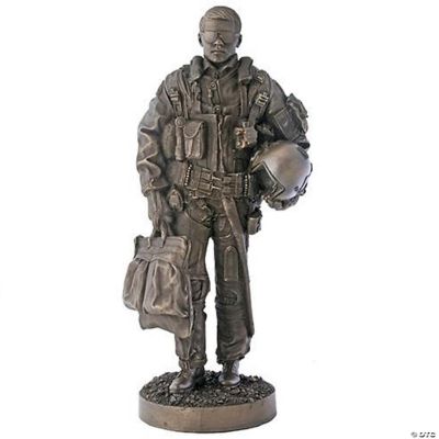 Jet Fighter Pilot in Uniform Soldier Statue Figurine Military ...