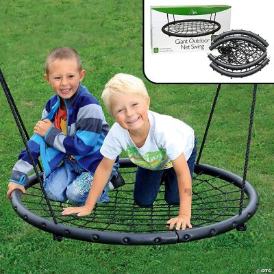 Tree Net Swing w Hanging Rope and Rings - Giant 40" Wide Two Person ...