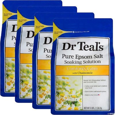 Dr Teal's Epsom Salt 4-pack (12 lbs Total) Comfort & Calm with Chamomile
