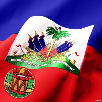 G128 6x10ft 1PK Haiti Embroidered 220GSM Spun Polyester Flag | Oriental ...