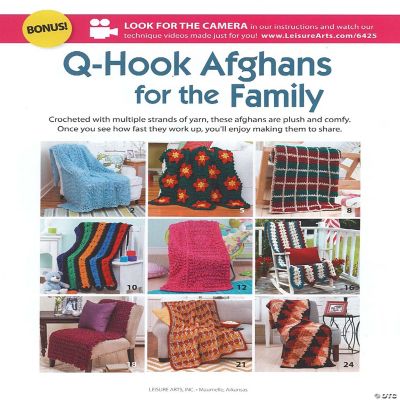 Leisure Arts Q-Hook Afghans For The Family Cro Bk