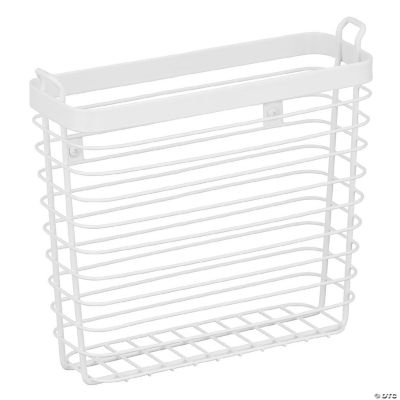 mDesign Metal Wire Wall Mount Magazine Holder, Storage Organizer Rack ...