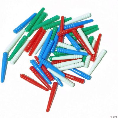 WE Games 48 Standard Plastic Cribbage Pegs w/ a Tapered Design in 4 ...