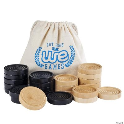 WE Games Wooden Checkers with Stackable Ridges | Oriental Trading