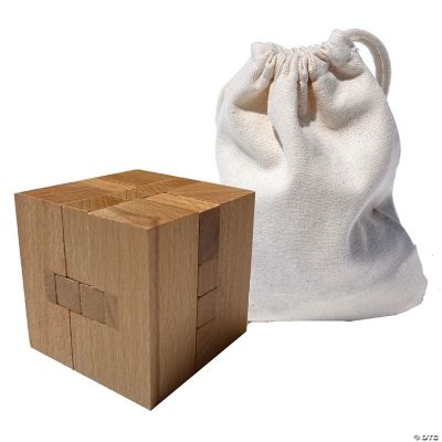 WE Games Solid Wood 3D Cube Puzzle | Oriental Trading