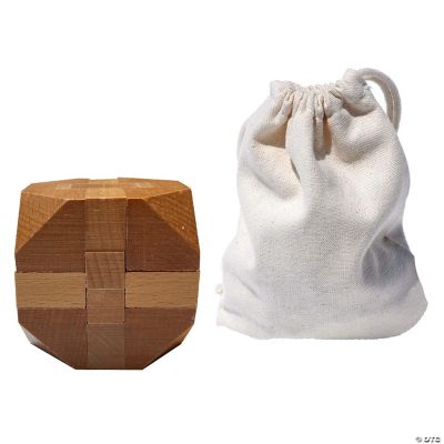 WE Games Solid Wood 3D Cube Puzzle with Slanted Corners | Oriental Trading