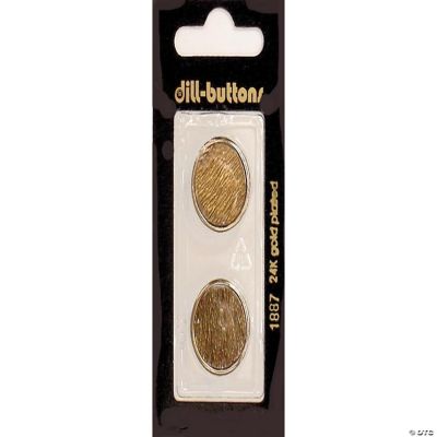 Dill Buttons 20mm 2pc Shank Metal Antique Gold