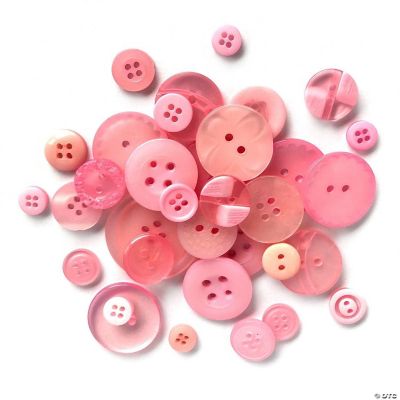 Buttons Galore Craft & Sewing Buttons - Pink - 8 oz. | Oriental Trading
