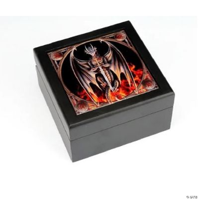 Dragon Warrior Tile Trinket Box New | Oriental Trading