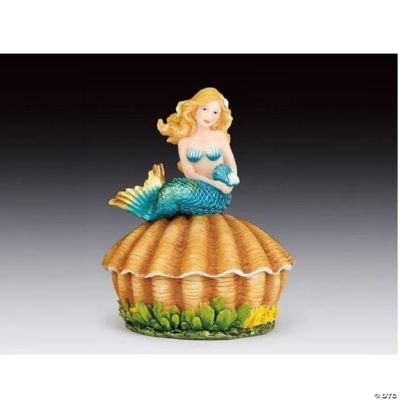 Mermaid On Shell Trinket Box Figurine | Oriental Trading