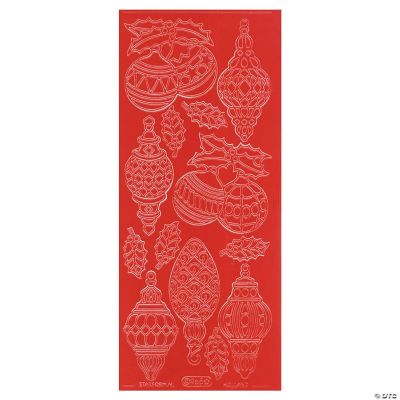 Starform Deco Stickers - Christmas Baubles - Red | Oriental Trading