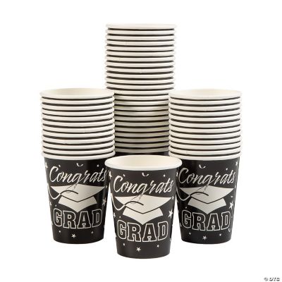 Bulk 50 Ct. Graduation Party Congrats Grad & Cap Paper Cups | Oriental ...