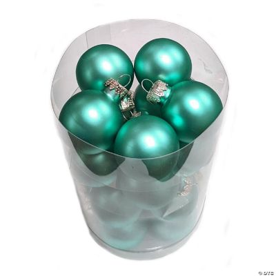 Whitehurst Turquoise Matte Glass Ball Christmas Ornaments 1.25 Inch Set ...
