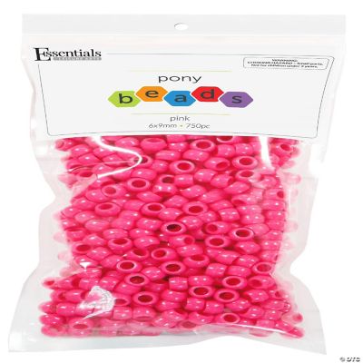 EBL Pony Bead 6x9mm Opaque Pink 750pc